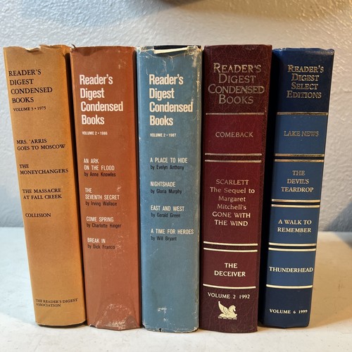 Vintage Readers Digest Condensed Books Lot of 5 (3 w/ Dust Jackets ...
