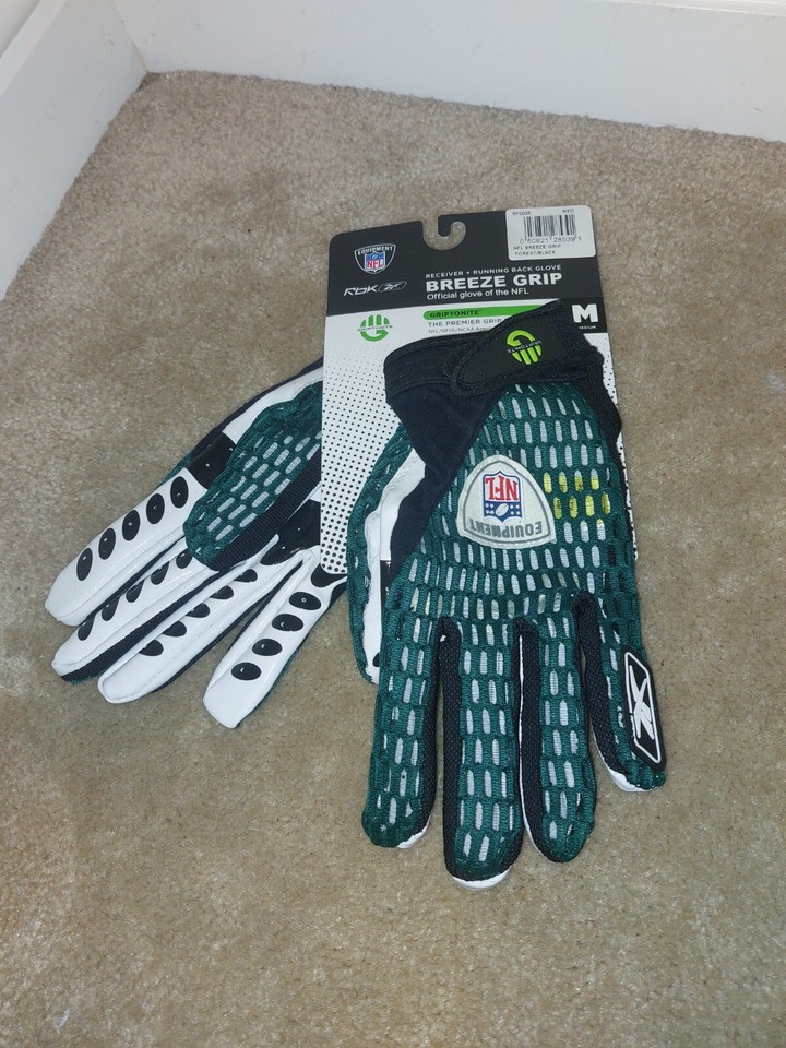 REEBOK NFL BREEZE GRIP ADULT RECEIVER FOOTBALL GLOVES, RF0035, NWT | eBay
