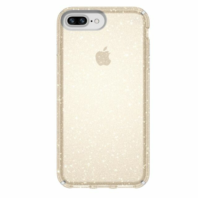 Speck Presidio Clear + Glitter Case for iPhone 8 Plus - Clear/Gold ...