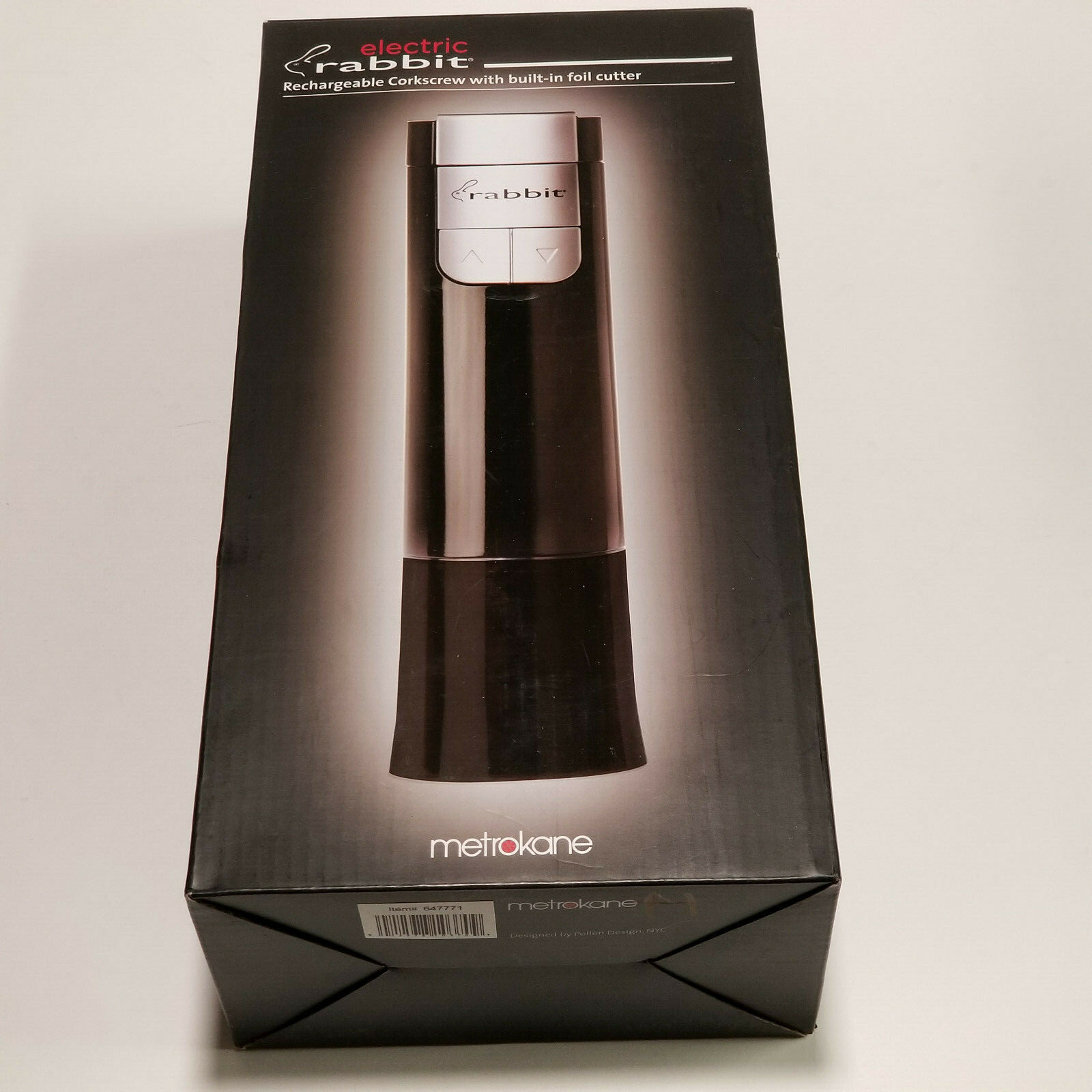 Metrokane Electric Rabbit Rechargeable Corkscrew with Built-in Foil ...