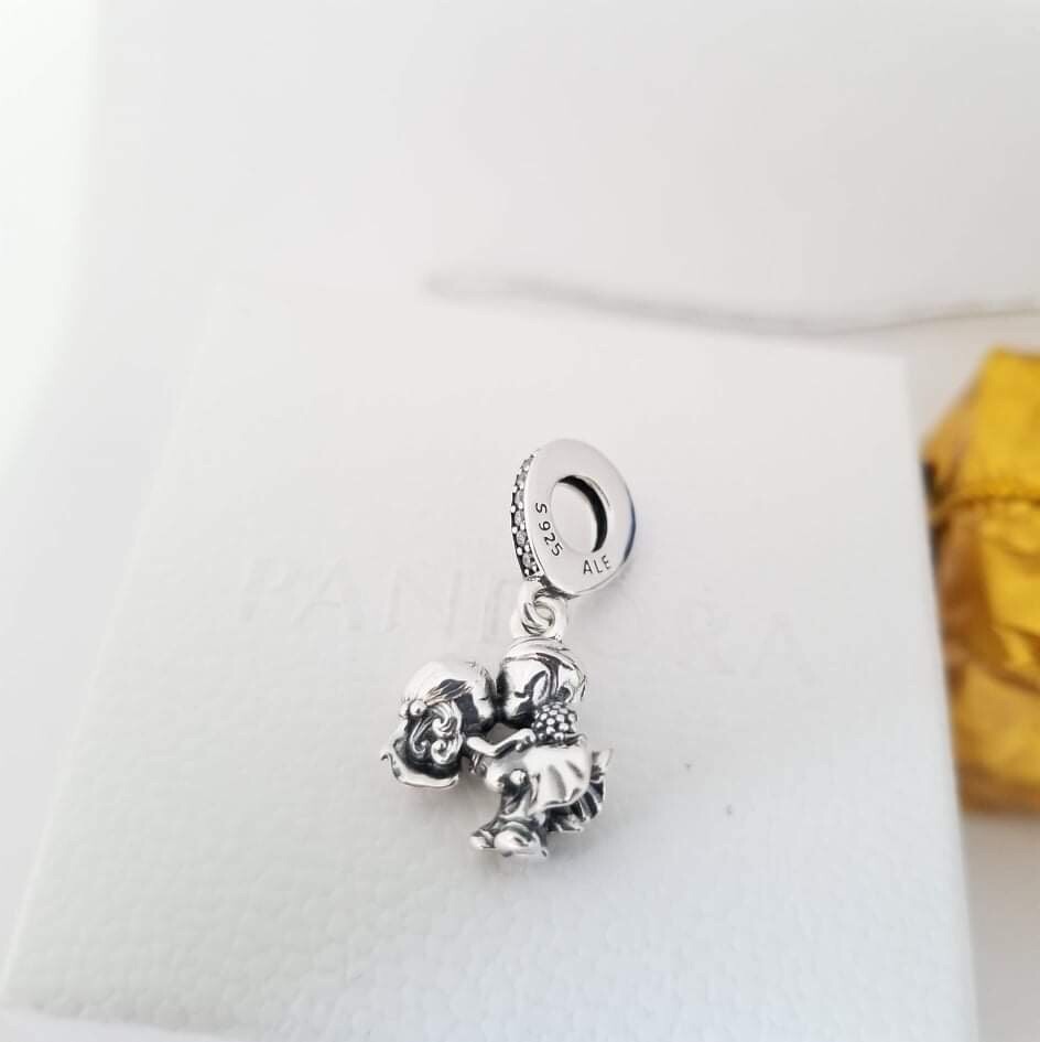 AUTHENTIC PANDORA JUST MARRIED COUPLE WIFE WEDDING SILVER CHARM +BOX ...