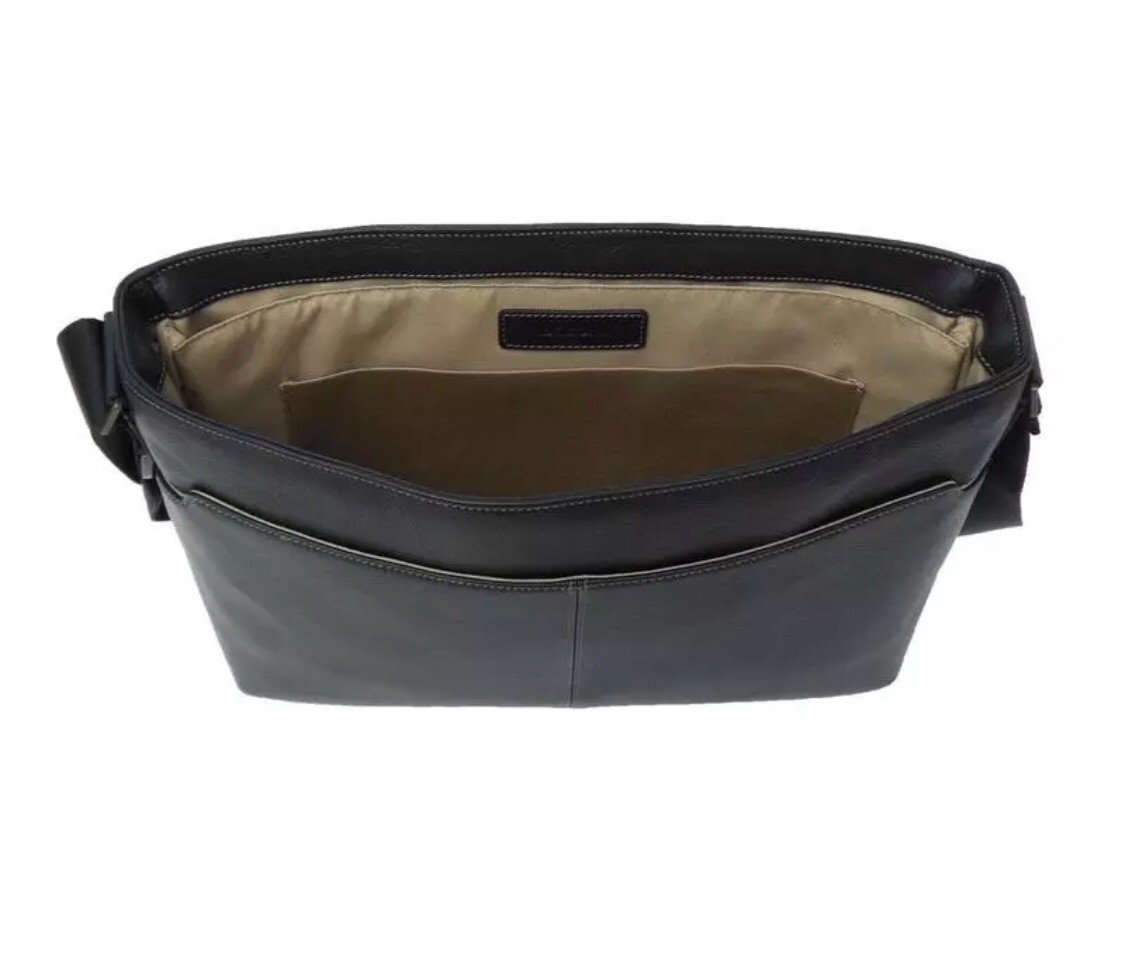 Boconi Tyler Messenger In Coffee/khaki Leather Laptop Bag | eBay