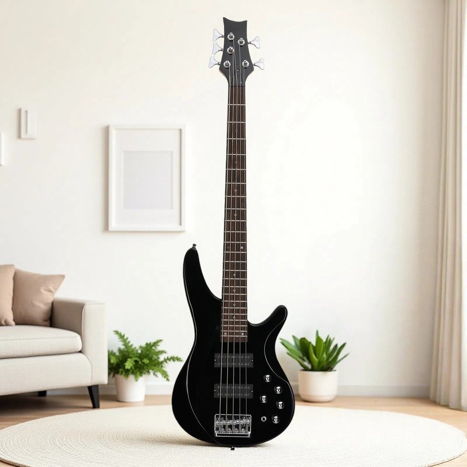 IB 5-String Bass Guitar Set - HH Pickups, Basswood Body, Maple Neck ...