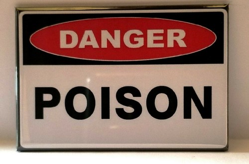 Danger Poison MAGNET 2"x3" Refrigerator Locker Caution | eBay