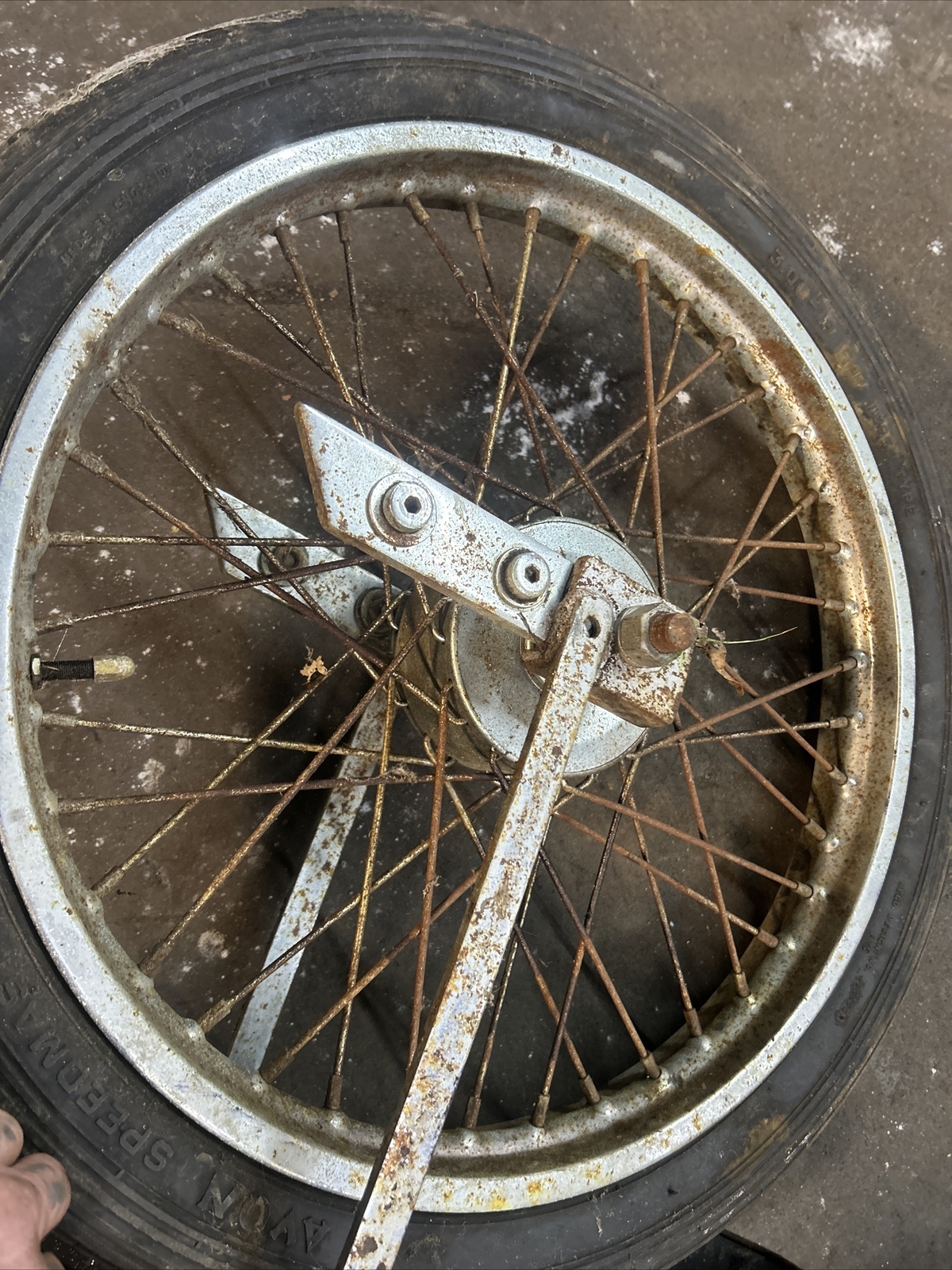 Vtg harley chopper Knucklhead Girder Springer 19” spool Rim 40 Mini ...