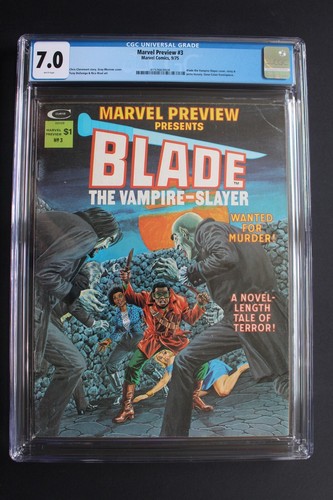 Marvel Preview #3 1st SOLO Comic Mag for BLADE 1975 MCU MOVIE 1st Afari ...