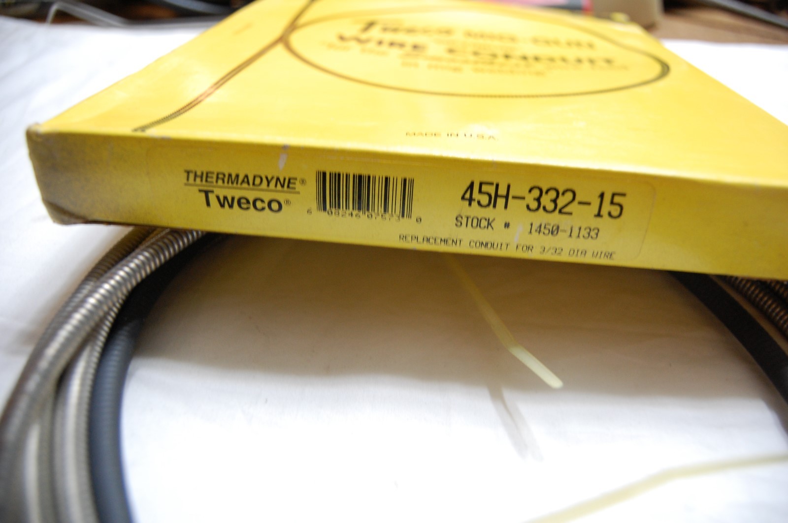 Tweco Mig-Gun Wire Conduit 45H-332-15 #1450-1133 Diameter Wire 3/32" | eBay