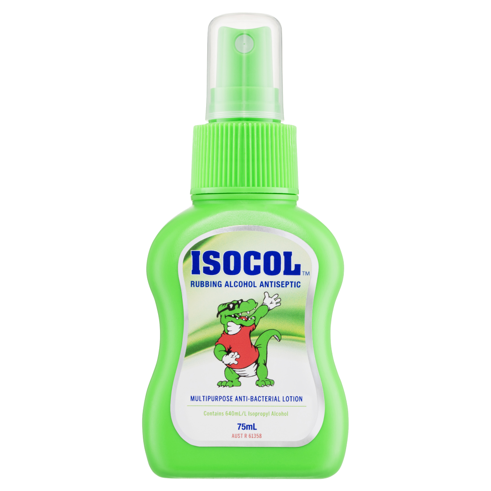 Isocol Rubbing Alcohol Antiseptic 75mL Multi-Purpose Anti-Bacterial ...