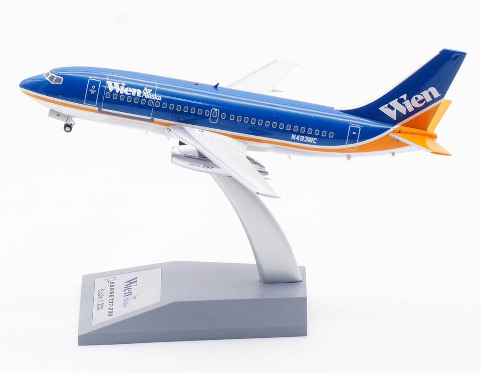 INFLIGHT 1:200 Wien Air Alaska Boeing B737-200 Diecast Aircraft Jet ...