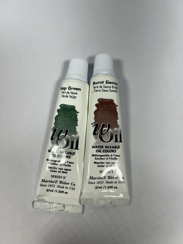 Martin F Weber Oil Paint Tubes (1.25oz / Lot of 8 Tubes) Water Mixable ...