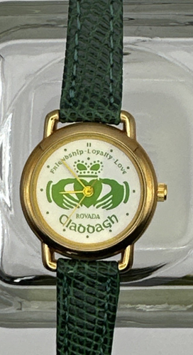 The Original Rovada Claddagh Watch, leather strap,Made in Ireland ...