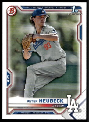 2021 Bowman Draft Peter Heubeck G421 Los Angeles Dodgers #BD-146 | eBay