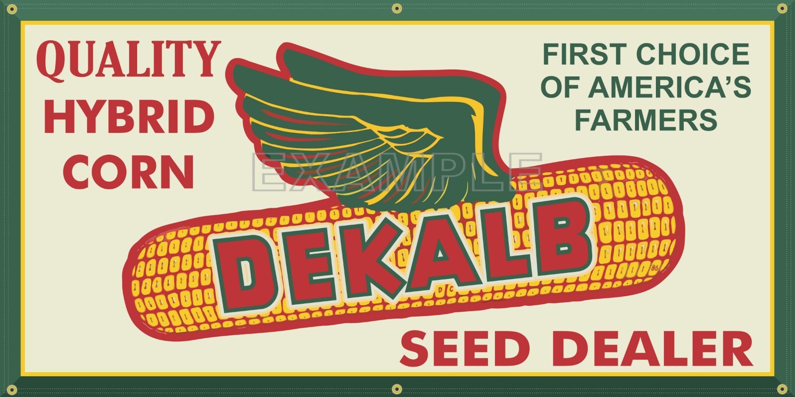 DEKALB SEED CORN DEALER FEED STORE ROADSIDE OLD SIGN REMAKE BANNER SIZE ...