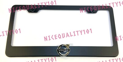 3D Volvo Stainless Steel Black Finished License Plate Frame | eBay