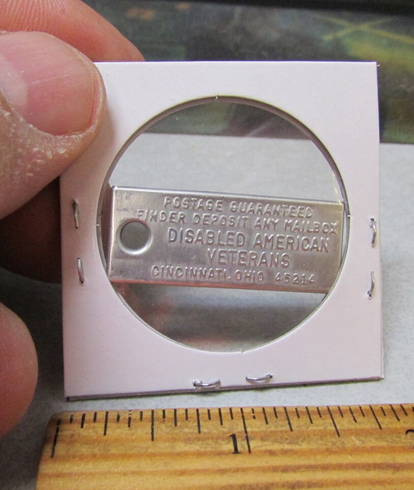 1968 OHIO 2597 SY DAV Mini License Plate tag key chain Disabled ...