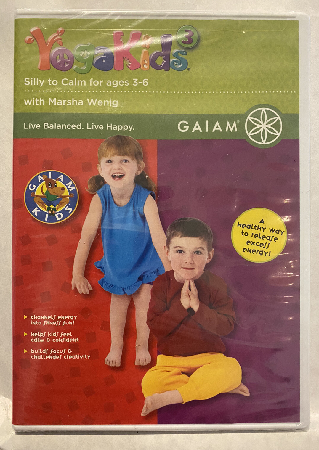 Yoga kids 3 Silly To Calm Ages 3-6 (DVD, 2007) Brand New & Factory ...