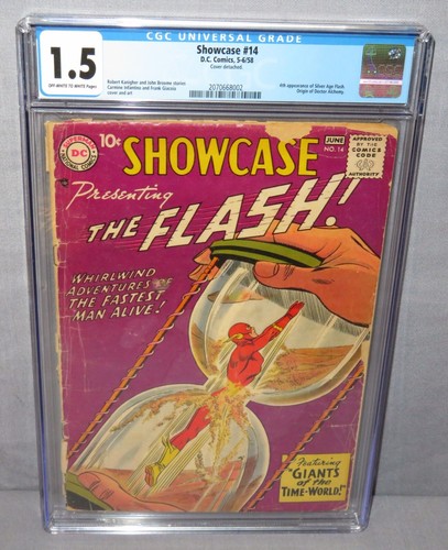 SHOWCASE #14 (Flash 4th Silver Age appearance) CGC 1.5 FR/GD DC Comics ...