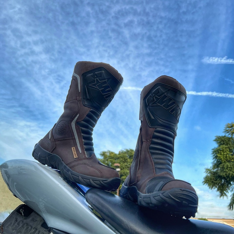 Men’s Motorcycle Riding Boots – Leather Touring Cruiser Biker Workland WL76227 | eBay