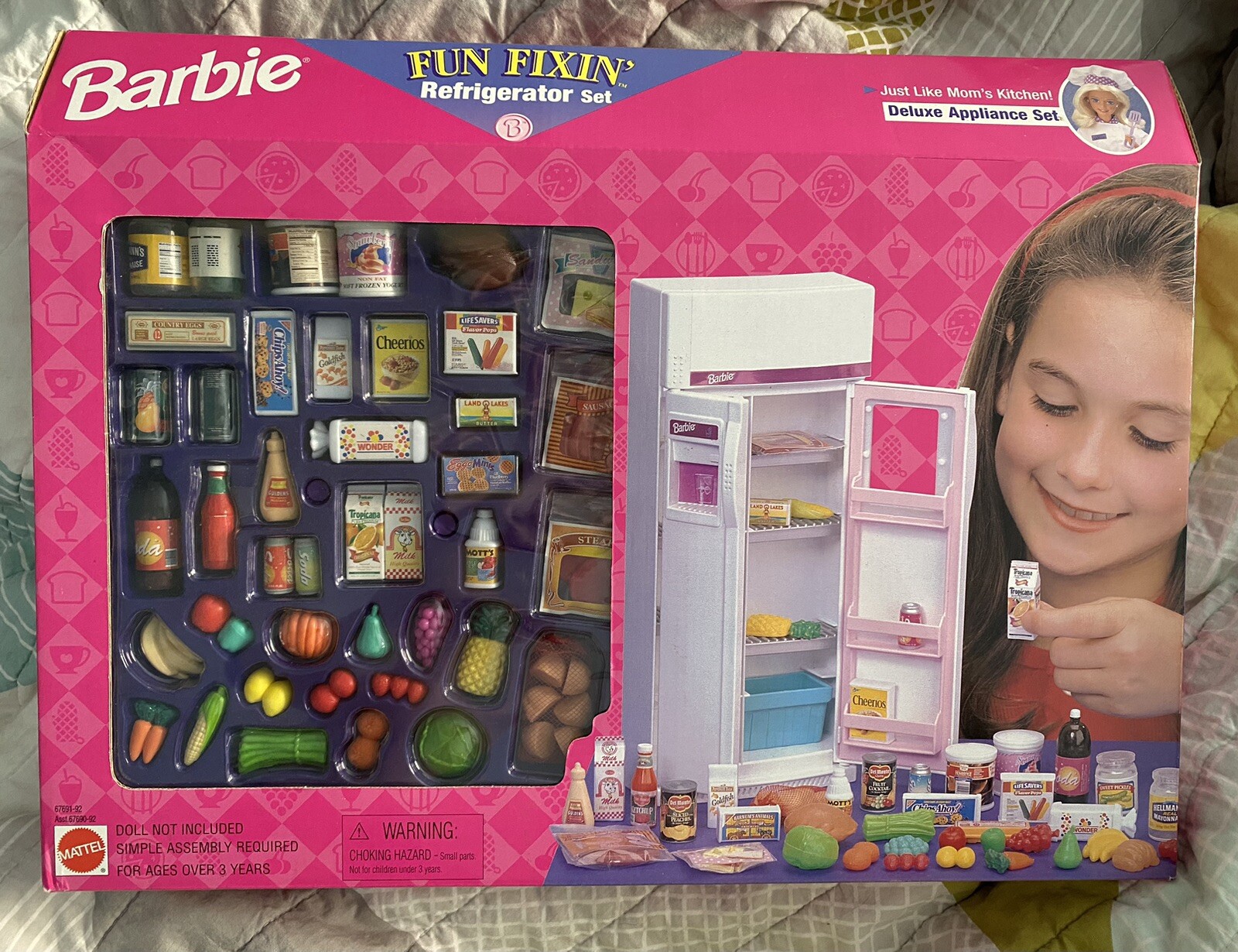 Mattel Barbie Fun Fixin' Refrigerator Set #67691 1997 NRFB for sale ...