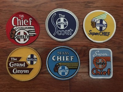Patches- 6 Santa Fe Passenger Train patches (ATSF) #PASS - NEW ...