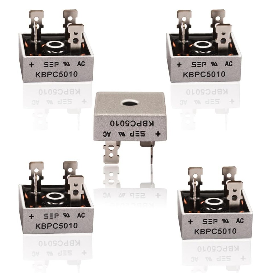 5/10Pcs 1000V 50A Metal Case Single Phase Diode Bridge Rectifier ...