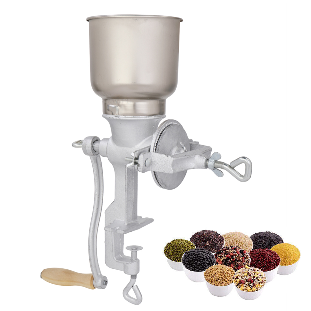 Hand Crank Grain Mill Table Clamp Manual Corn Grain Grinder for Wheat ...