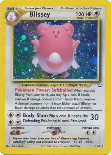 Pokemon Moderately Played Blissey - 2/64 - Holo Rare - Unlimited ...