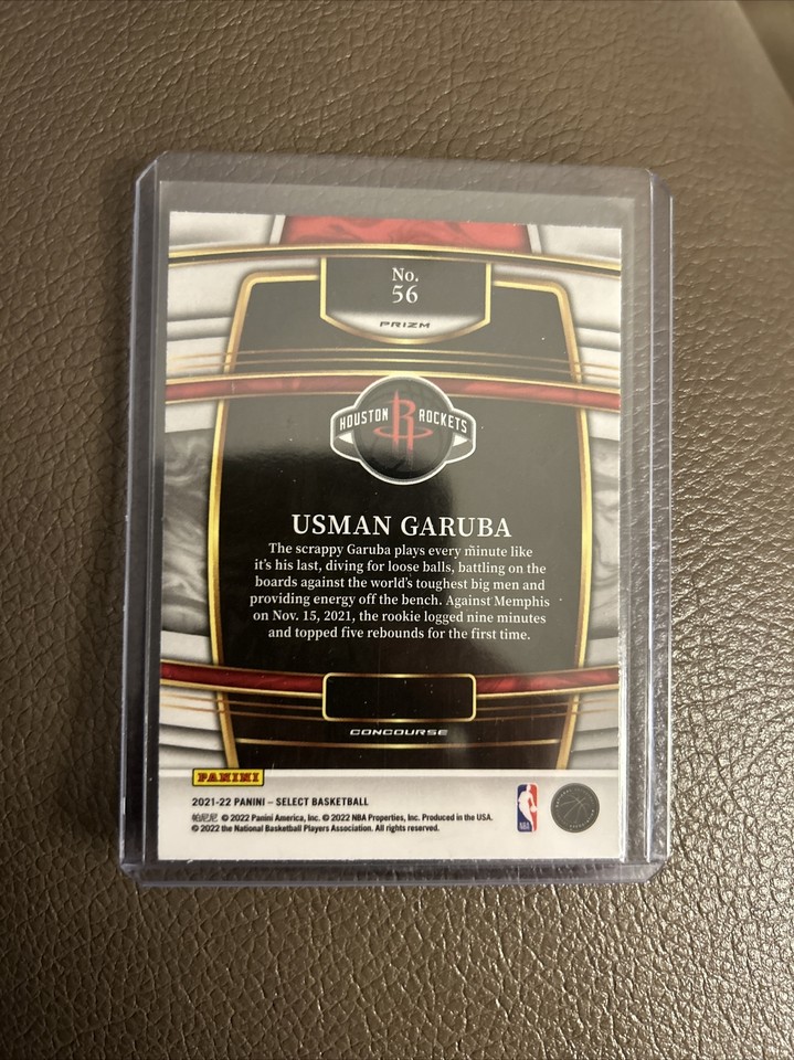 2021-22 Panini Select Usman Garuba Concourse Tri-Color Prizm RC #56 ...