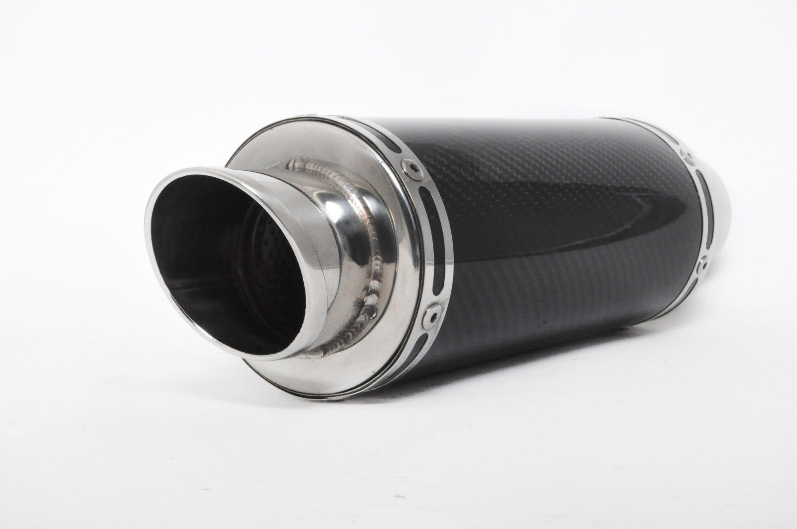 Universal Motorcycle Muffler S/S Carbon Fiber Race fit for Kawasaki ...