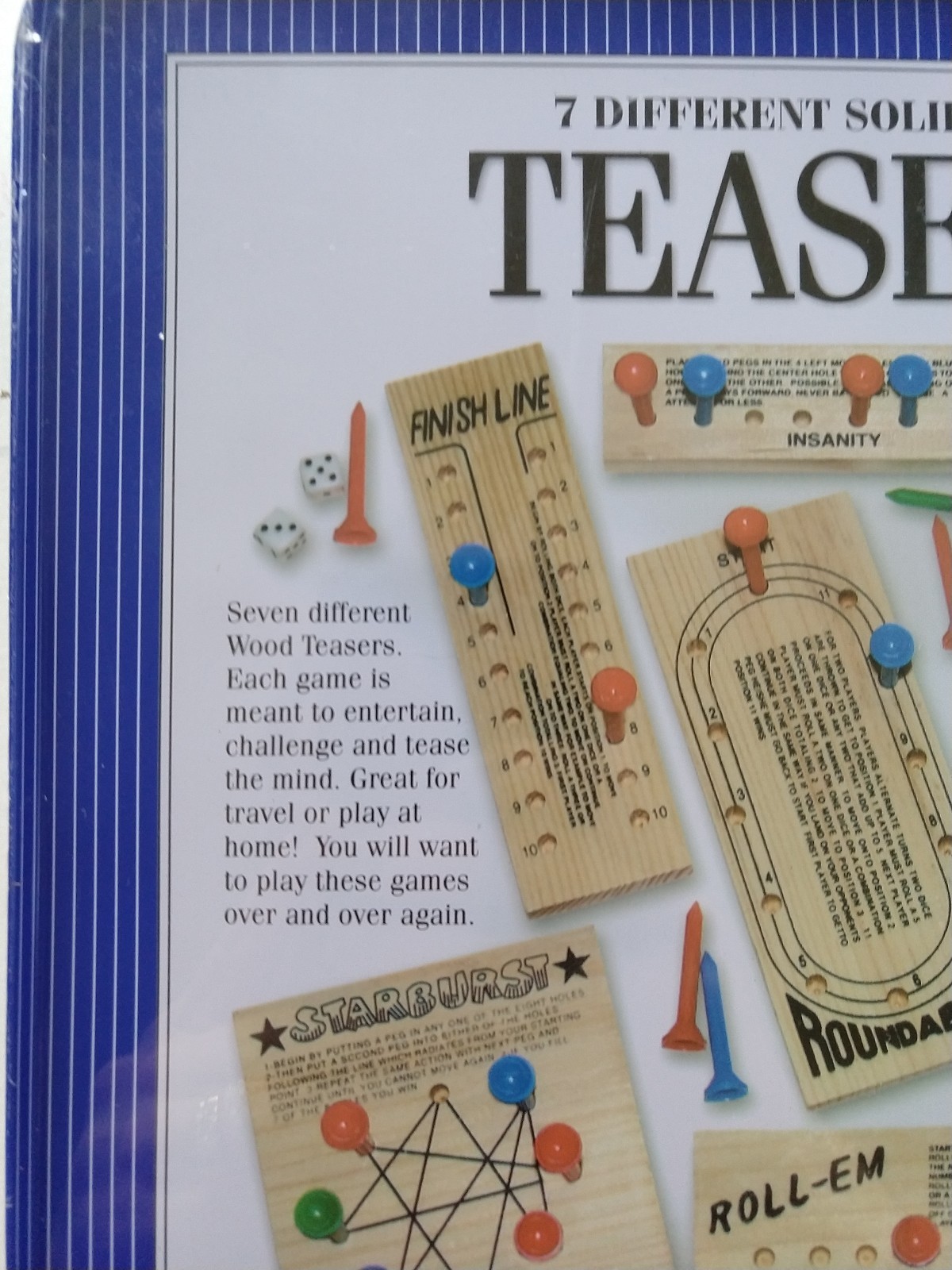 Solid Wood Brain Teasers - 7 Different Brain Busters | eBay