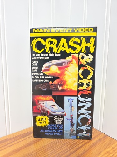Crash and Crunch : Top Fuel Funny Cars Stock Cars Monster Trucks VHS ...