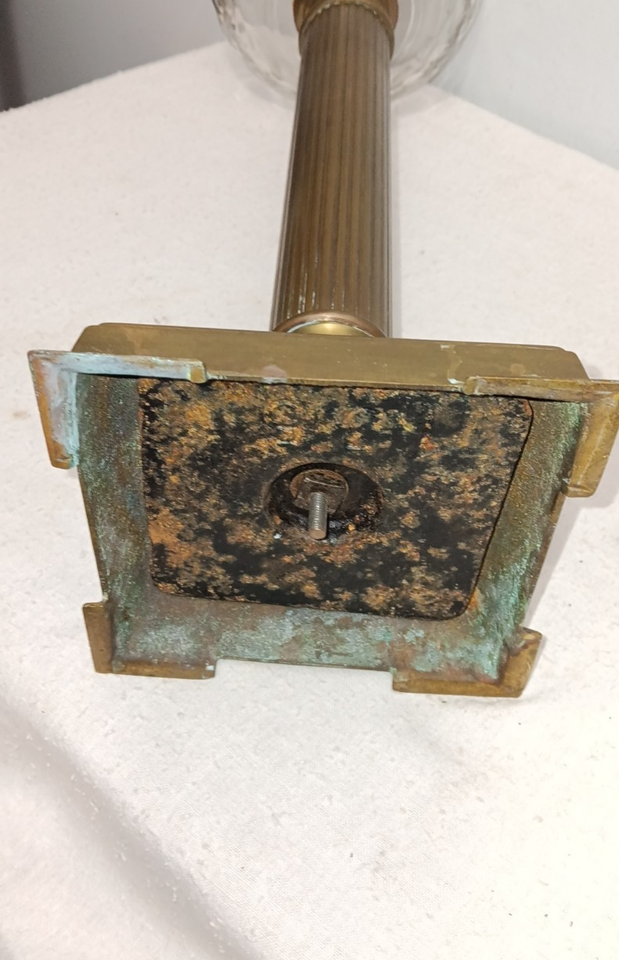 Antique French Banquet Corinthian Column Oil Lamp Has Not Been Drilled ...