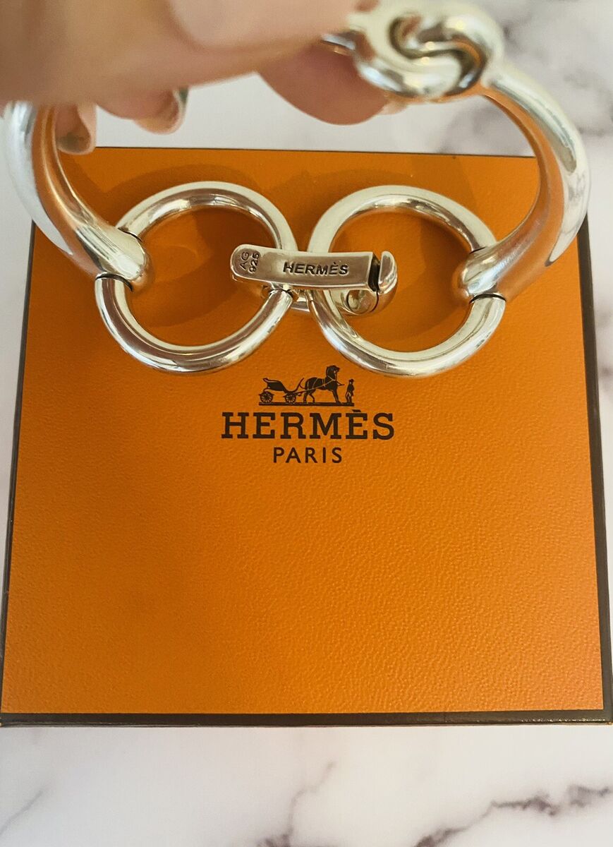 Authentic HERMES France Filet de Selle Sterling Silver Authentic HERMES France Filet de Selle Sterling Silver