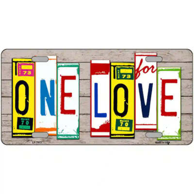 One Love Wood License Plate Art Novelty Metal License Plate | eBay