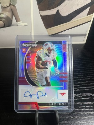 2020 Prizm Draft Picks JAMES PROCHE #232 Silver Auto SMU Baltimore ...