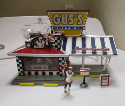 Gus's drive-in diner department 56 collectable snow village retired ...