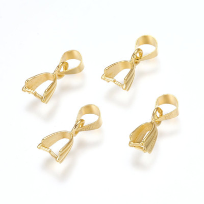 20pcs Gold Plated Brass Ice Pick Shell Pinch Bails Decorative Pendant ...