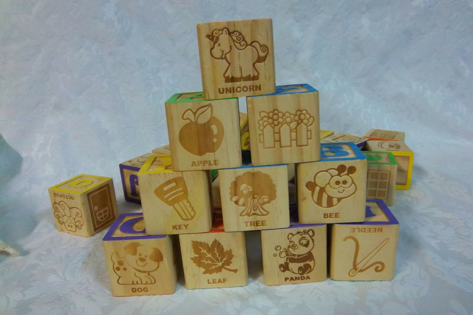 Garanimals 1.75" Wooden Alphabet Blocks 27 EUC Building Toy | eBay