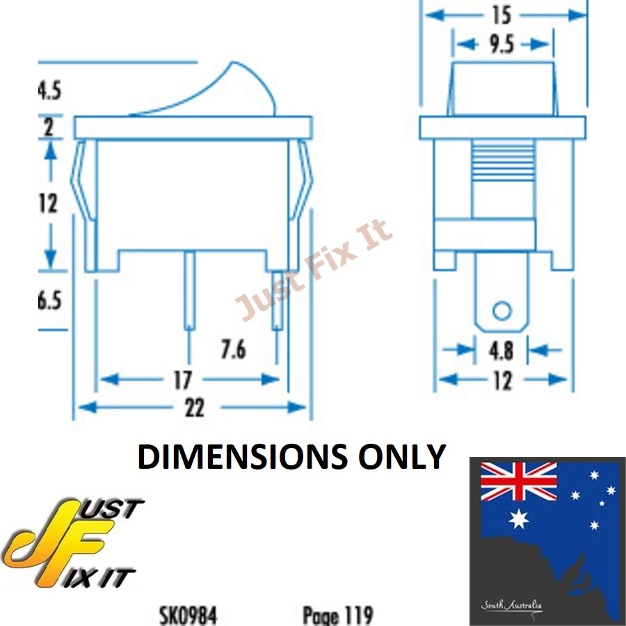 Switch SPDT Centre Off Spring Return Both Sides (non latching) | eBay ...