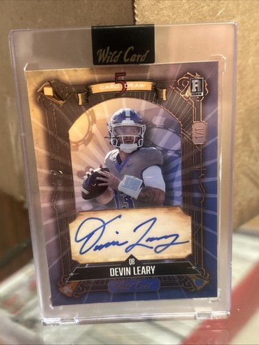 Devin Leary Wild Card 5 Card Draw Auto True 1/1 2024 🔥 | eBay