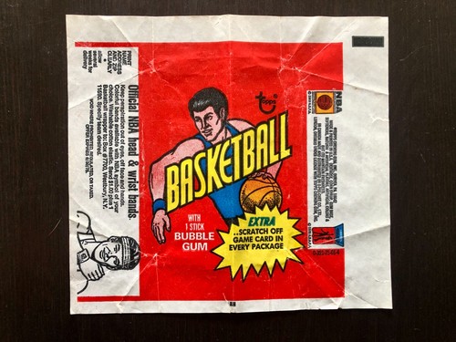 Vtg 1974-75 Topps NBA Basketball Wax Pack Wrapper Only Empty, Head ...