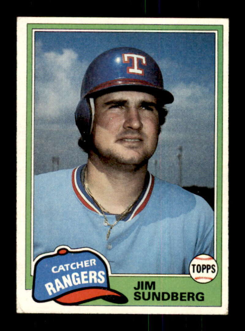 1981 Topps #95 Jim Sundberg EXMT/NM Rangers 230350 | eBay