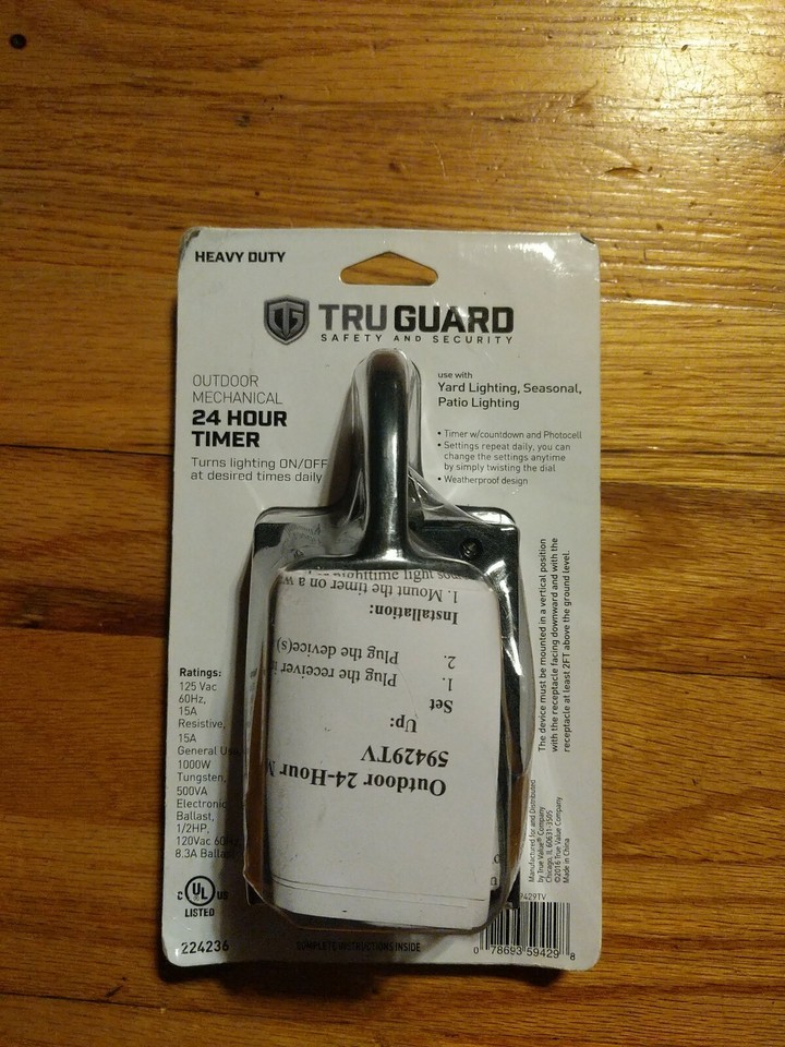 Tru-Guard Heavy-Duty Outdoor Mechanical Countdown Timer 24 hr 224236 | eBay