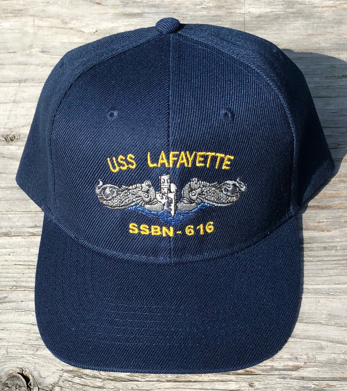 USS Lafayette SSBN-616 Ball Cap Submarine Dolphins FBM Sub Veteran Navy ...