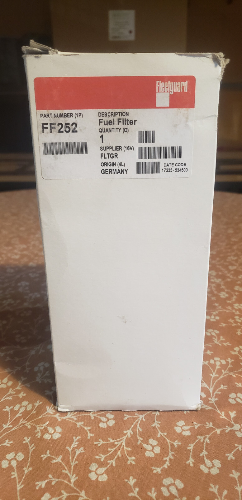 FLEETGUARD FF252 - Fuel filter cross reference