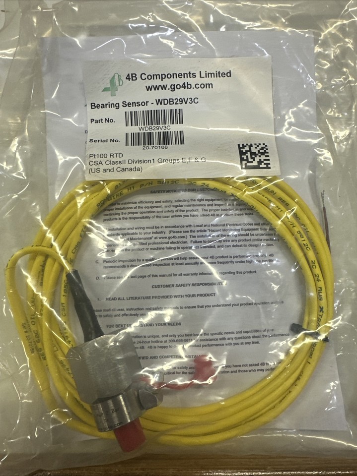 4B Componets Bearing Temperature Sensor WDB29V3C PT100 | eBay