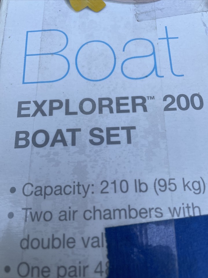 Intex Explorer 200 Inflatable 2 Person River Boat Raft Set with 2 Oars ...