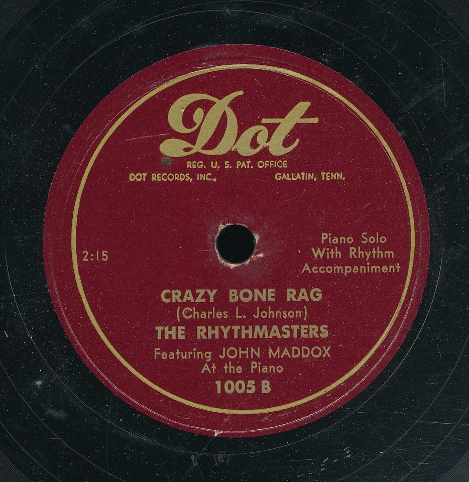 78tk-piano-DOT 1005-Rhythmasters-John Maddox-(St. Louis Tickle/Crazy Bone Rag) | eBay