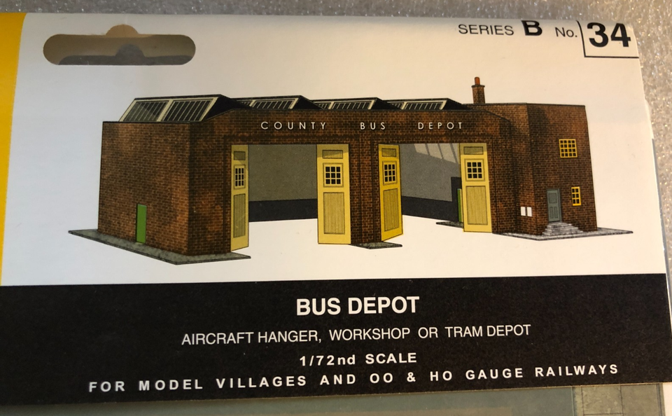 SUPERQUICK OO/HO 1:72 SCALE CARD KIT B34 BUS DEPOT,TRAM DEPOT OR AIRCRAFT HANGAR | eBay