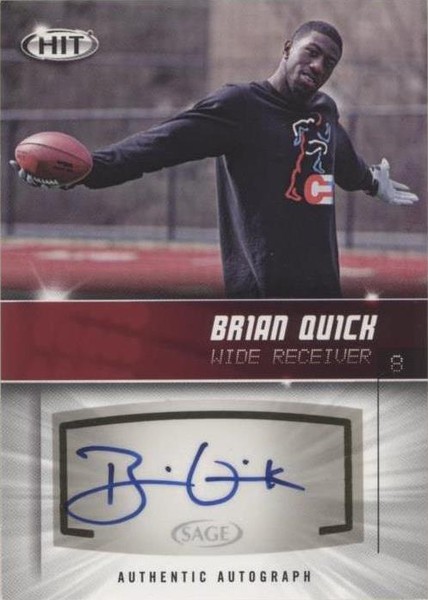 2012 SAGE Hit - Autographs #A78 Brian Quick (AU, RC) for sale online | eBay
